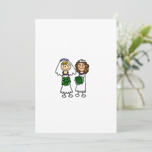 Two Cute Little Brides Invitation | Zazzle