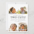 Two Cute Second Birthday Invite with Photos | Zazzle
