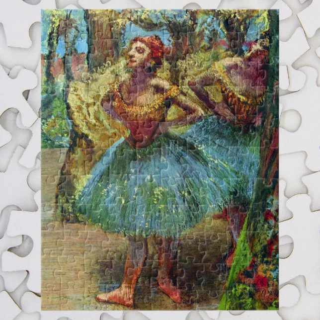 Two Dancers by Edgar Degas, Vintage Ballet Art Jigsaw Puzzle | Zazzle