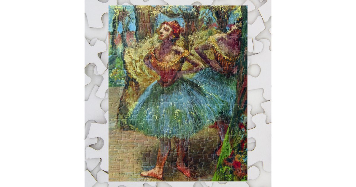 Two Dancers by Edgar Degas, Vintage Ballet Art Jigsaw Puzzle | Zazzle