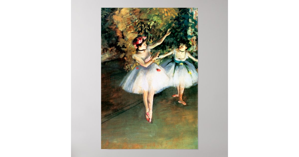 Two Dancers on a Stage by Degas Poster | Zazzle