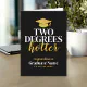 Two Degrees Hotter - Name - Black Gold Graduation Card | Zazzle