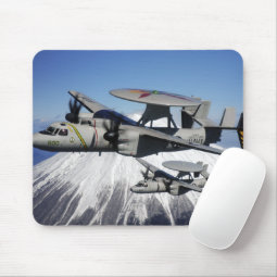 Two E-2C Hawkeyes conduct a flyby Mouse Pad | Zazzle
