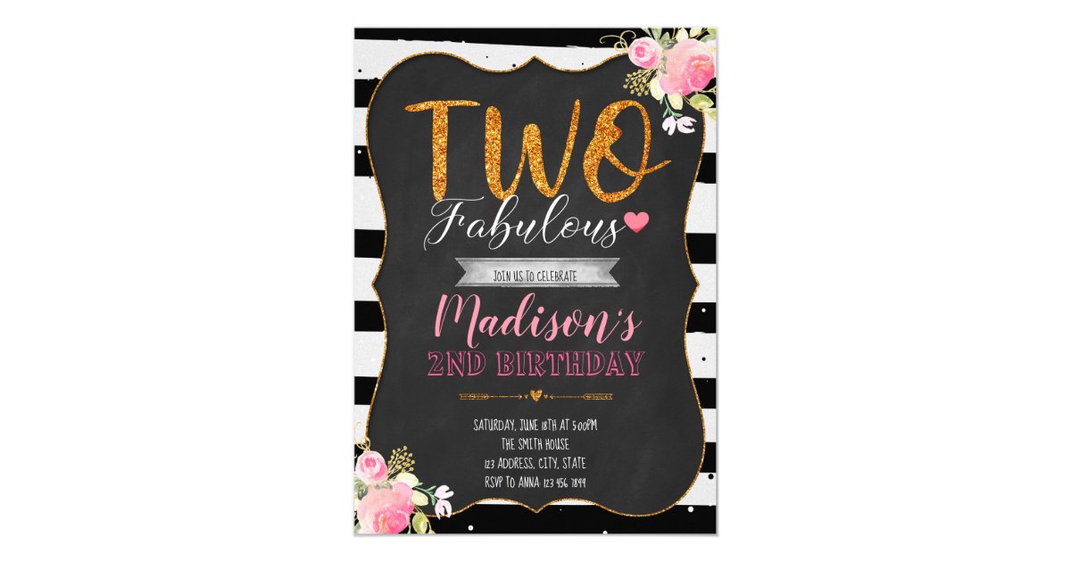 Two fabulous birthday party invitation | Zazzle.com