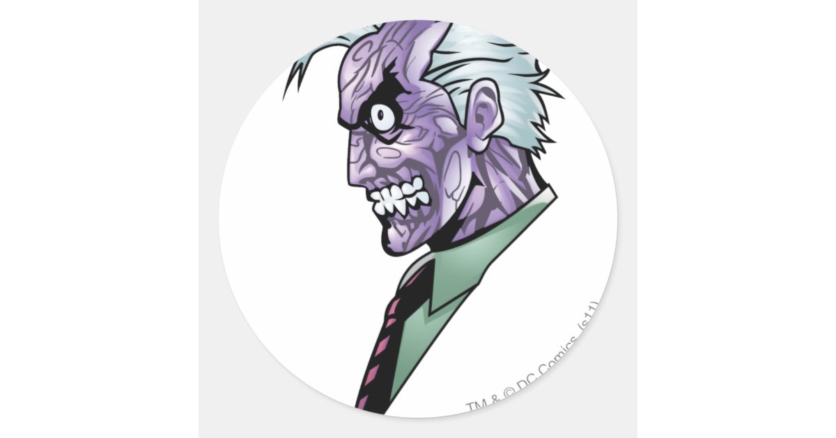 Two Face Profile Classic Round Sticker | Zazzle