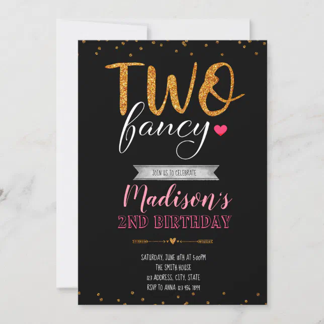 Two fancy birthday party invitation | Zazzle