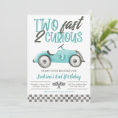 Two Fast 2 Curious Birthday Invitation, Boy Racing Invitation | Zazzle