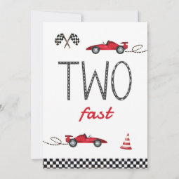 Two Fast 2nd Birthday Invitation | Zazzle