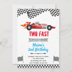 Two fast birthday Invitation | Zazzle