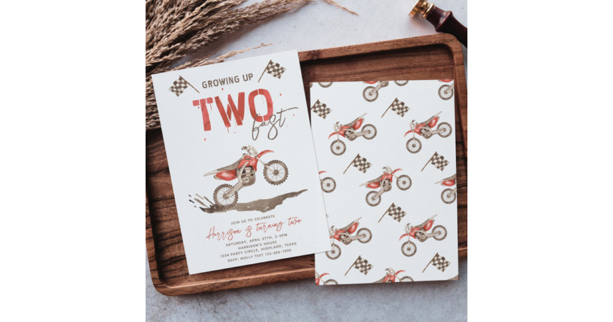 TWO Fast Birthday Invitation | 2nd Birthday | Zazzle