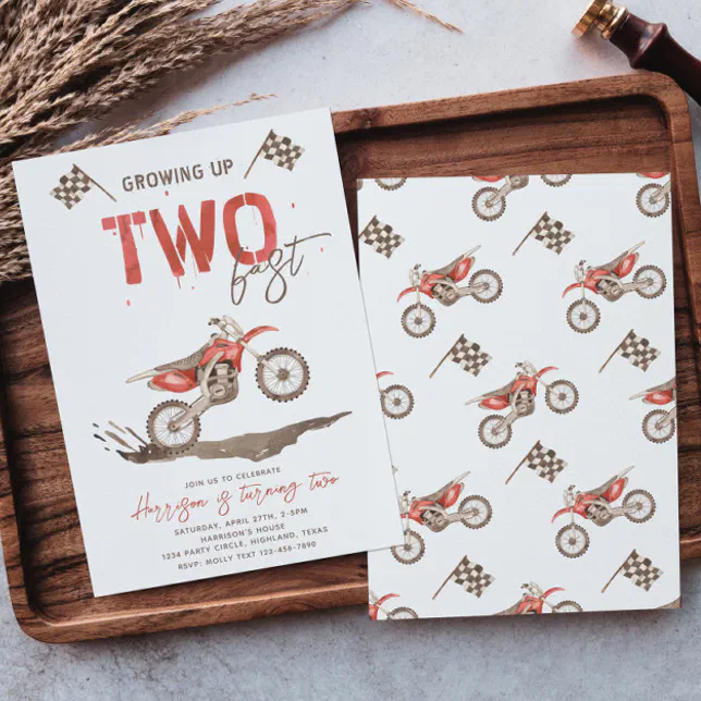 TWO Fast Birthday Invitation | 2nd Birthday | Zazzle