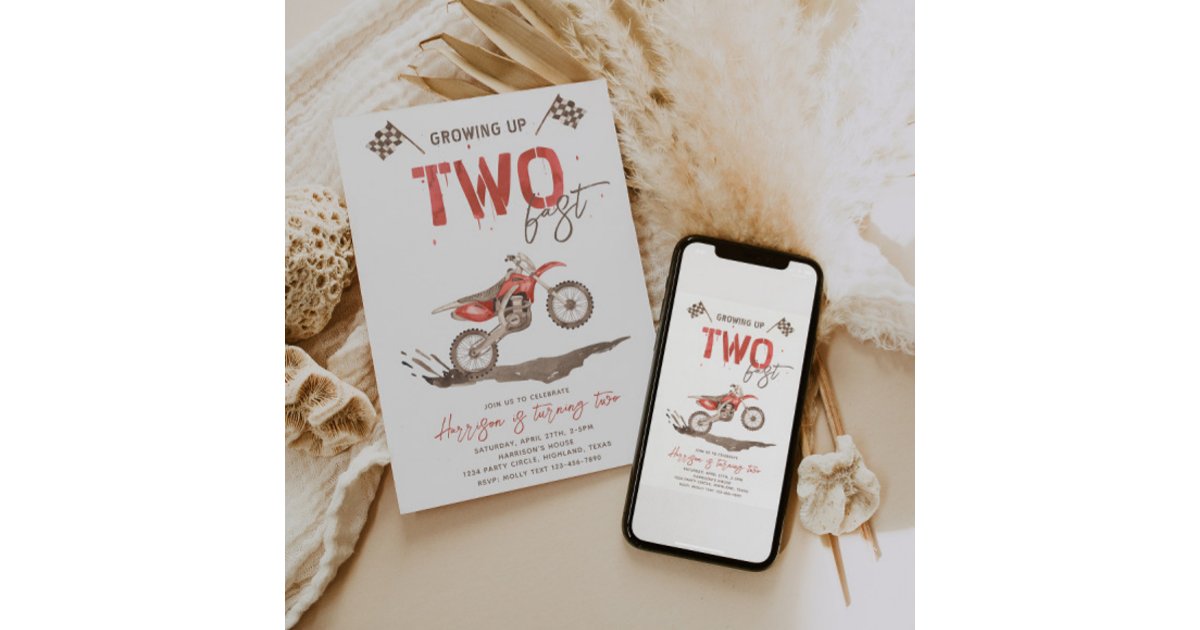TWO Fast Birthday Invitation | Two Fast Party | Zazzle