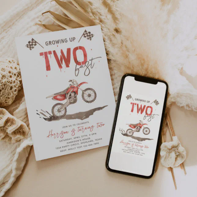 TWO Fast Birthday Invitation | Two Fast Party | Zazzle