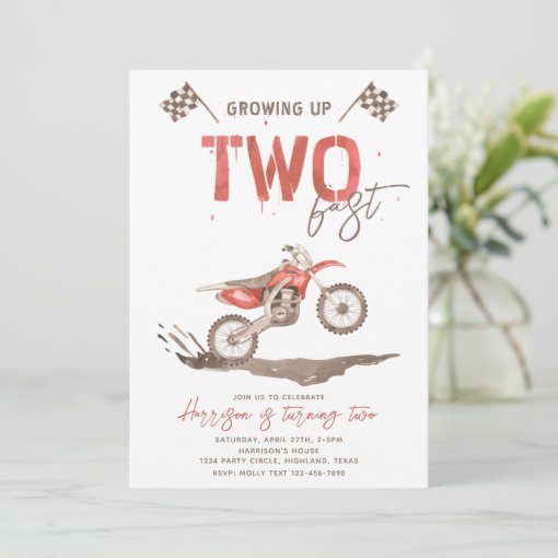 TWO Fast Birthday Invitation | Two Fast Party | Zazzle
