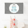 Two Fast Blue Race Car 2nd Birthday Party Banner | Zazzle