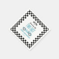 Two Fast Blue Race Car 2nd Birthday Party Napkins | Zazzle