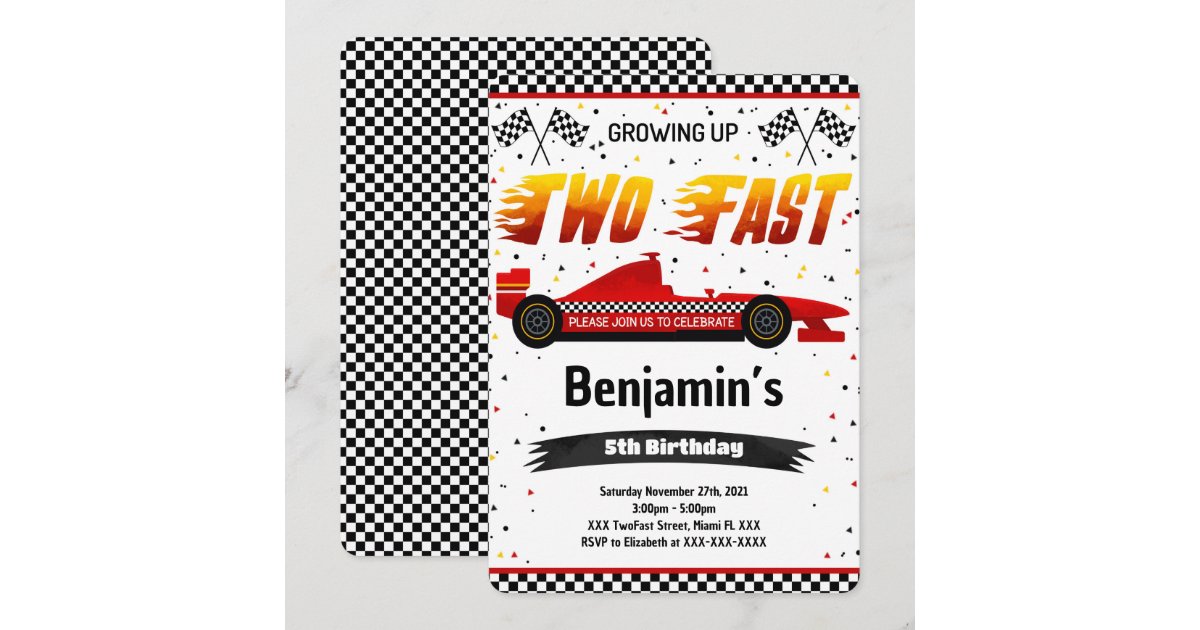 Two Fast Invitation | Zazzle