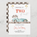 Two Fast Race Car Birthday Invitation | Zazzle