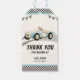 Two Fast Race Car Boy 2nd Birthday Party Gift Tags | Zazzle