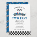 Two Fast Racing Car 2nd Birthday Celebration Invitation | Zazzle