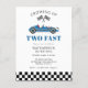 Two Fast Racing Car 2nd Birthday Celebration Postcard | Zazzle