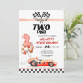 Two Fast Racing Car 2nd Birthday Invitation | Zazzle