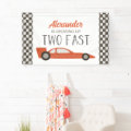 Two Fast Red Race Car 2nd Birthday Banner | Zazzle