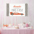 Two Fast Red Race Car 2nd Birthday Banner | Zazzle