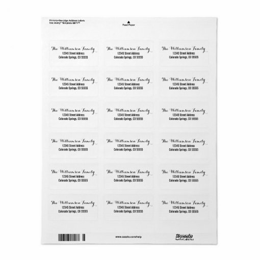 Two Fonts - Address Label | Zazzle