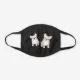 Two Frenchies French Bulldog Puppies Black Cotton Face Mask | Zazzle