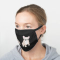Two Frenchies French Bulldog Puppies Black Cotton Face Mask | Zazzle