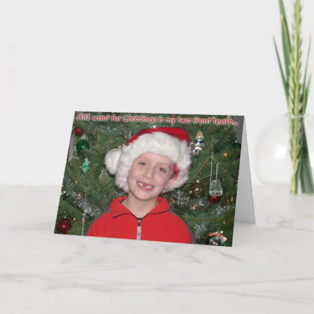 Two Front Teeth Christmas Card | Zazzle