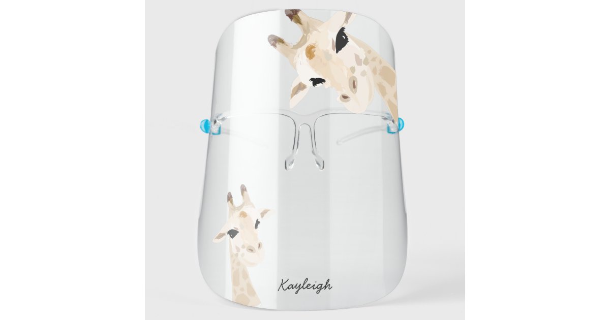 Two Giraffes Face Shield | Zazzle