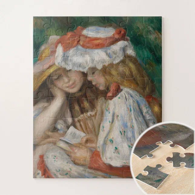 Two Girls Reading, Auguste Renoir Art Jigsaw Puzzle | Zazzle