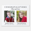 Two Graduates Double Graduation Sign | Zazzle