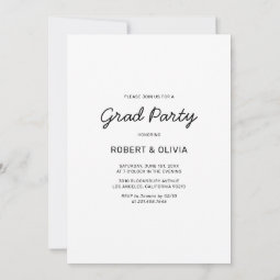 Two Graduates Photo Joint Graduation Invitation | Zazzle