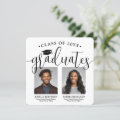 Two Graduates Photos Double Graduation Joint Party Invitation | Zazzle