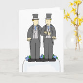 Two Grooms Gay Marriage Congratulations Card | Zazzle