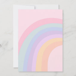 Two Groovy Retro Daisy Pastel Rainbow Birthday Invitation | Zazzle