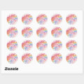 Two Groovy Retro Rainbow 2nd Birthday Classic Round Sticker | Zazzle
