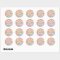 Two Groovy Retro Rainbow Classic Round Sticker | Zazzle