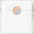 Two Groovy Retro Rainbow Classic Round Sticker | Zazzle