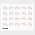Two Groovy Retro Summer Rainbow Classic Round Sticker | Zazzle