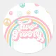 Two Groovy Retro Summer Rainbow Classic Round Sticker | Zazzle