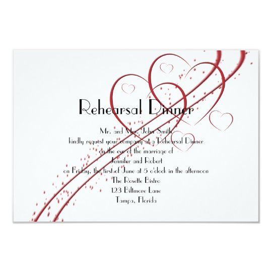 Two Hearts as One Rehearsal Dinner Invitation | Zazzle.com