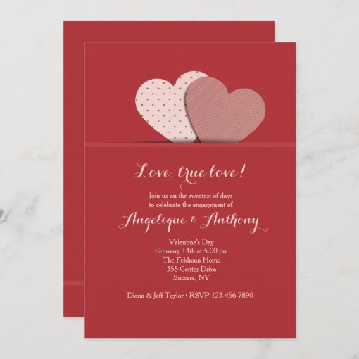 Two Hearts Invitation | Zazzle