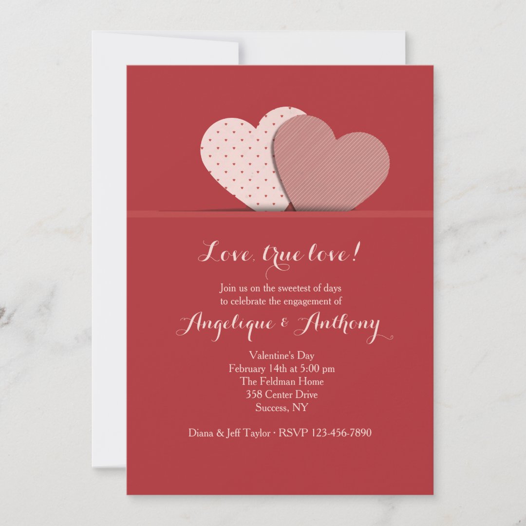 Two Hearts Invitation | Zazzle