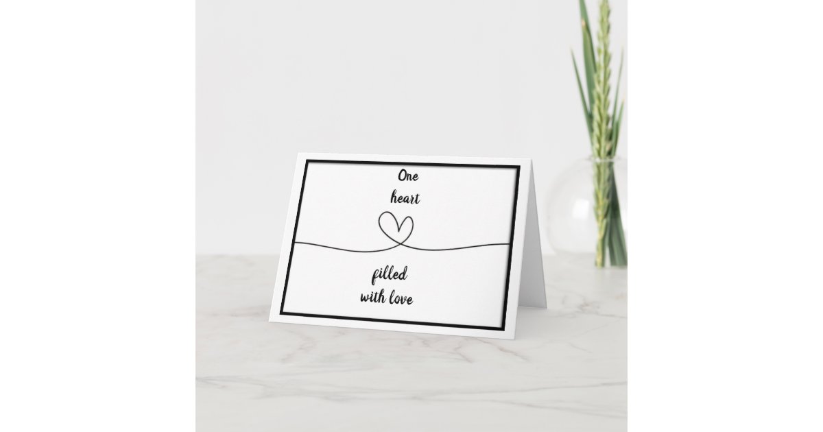 "TWO HEARTS MEET" THEN MARRAIGE CARD | Zazzle