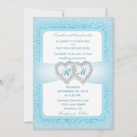 Two Hearts Monogram Wedding Invitation | Zazzle.com