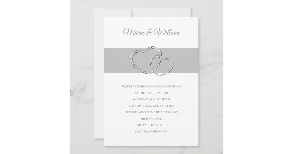 Two Hearts Wedding Invitation | Zazzle